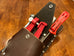 Wedge pouch - Brown- holds 3 alloy wedges , stump vice , spanner and f ...